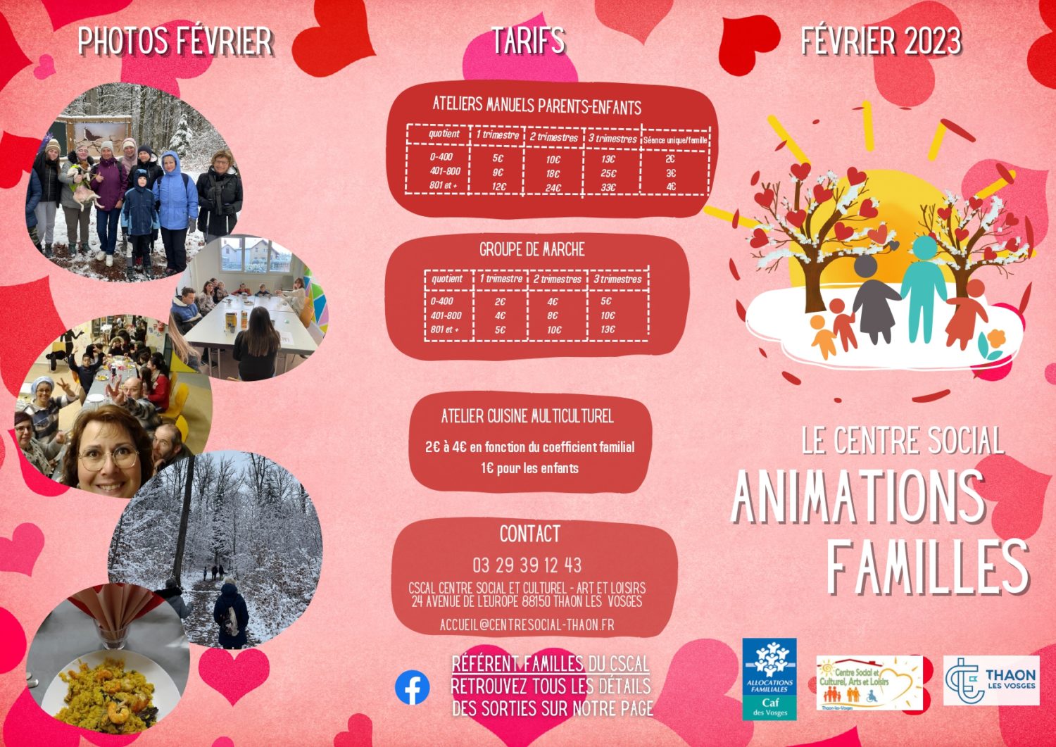 Animations familles du Centre Social : le programme pour le mois de ...
